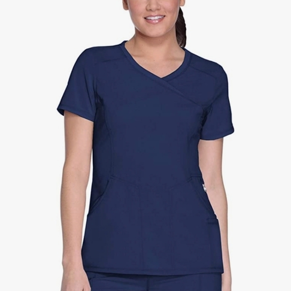 Cherokee | Tops | Cherokee Infinity Women Scrubs Top Mock Wrap | Poshmark